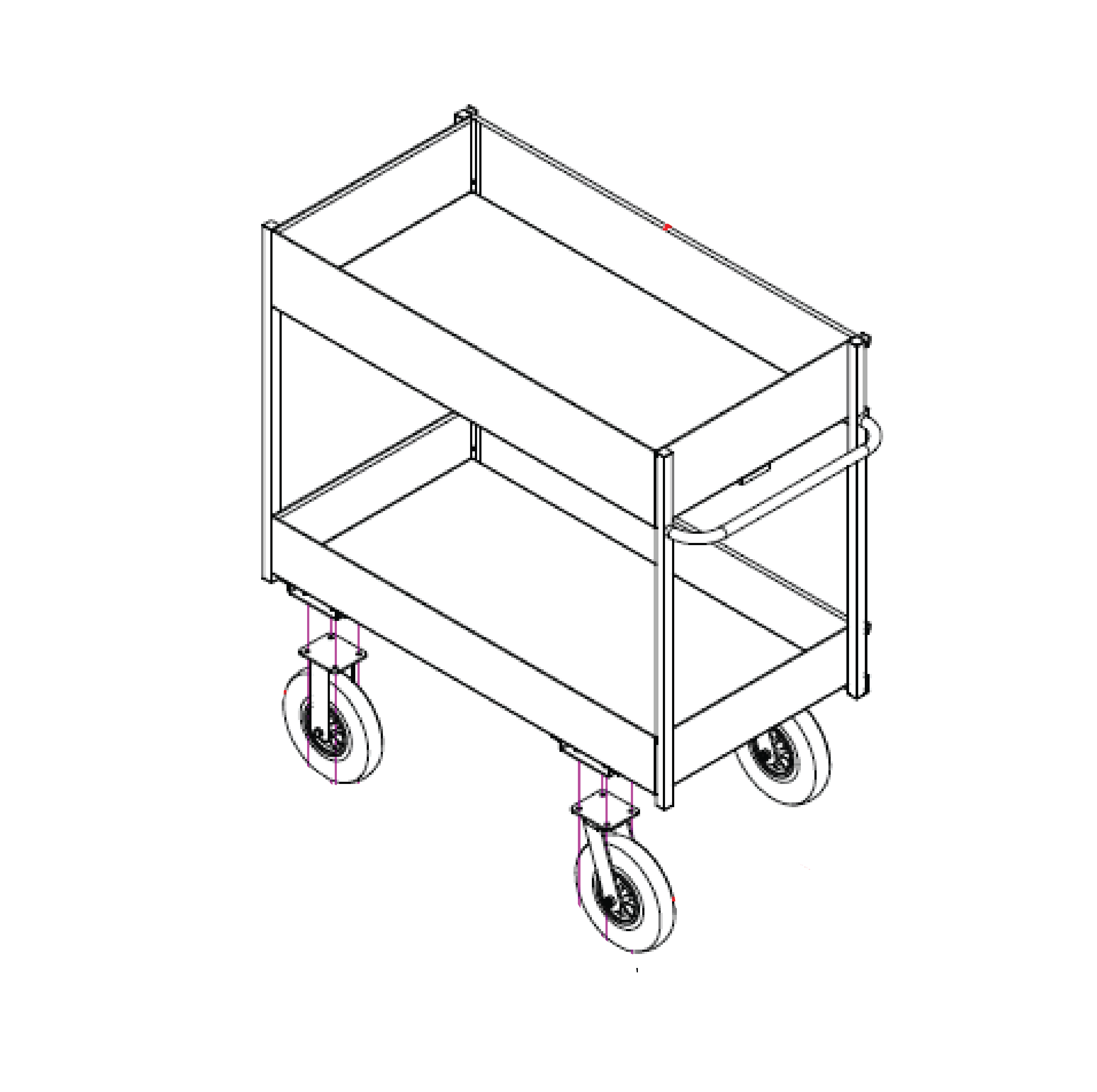 DROP SIDE STAINLESS STEEL TROLLEY 4WD - Australia